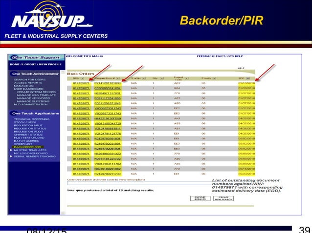 One-Touch Support Training | PPT