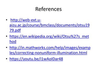 Image Segmentation using Otsu's Method - Computer Graphics (UCS505) Project PPT | PPTX