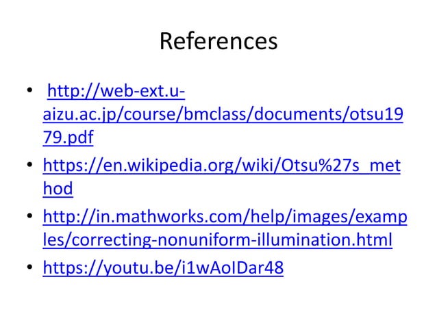 Image Segmentation using Otsu's Method - Computer Graphics (UCS505) Project PPT | PPTX