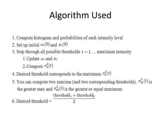 Image Segmentation using Otsu's Method - Computer Graphics (UCS505 ...