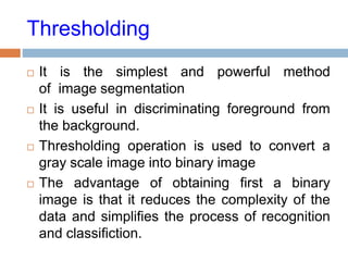 Otsu binarization | PPTX