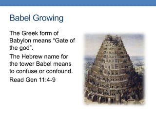 OT Journey - Babel, Job | PPTX