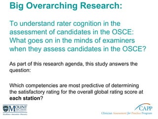 Relationship of Competency and Global Ratings in OSCEs | PPT