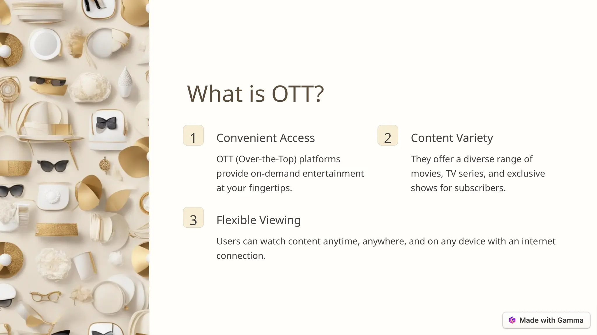 OTT-vs-Theatre-a-comparison slideshow present | PPTX