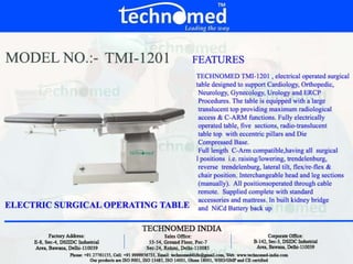 TECHNOMED Operation Theatre Table Catalog | PPTX