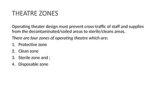 operating theathre zone and colour coding | PPTX