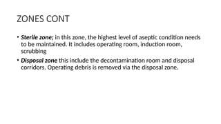 operating theathre zone and colour coding | PPTX