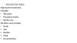 operating theathre zone and colour coding | PPTX