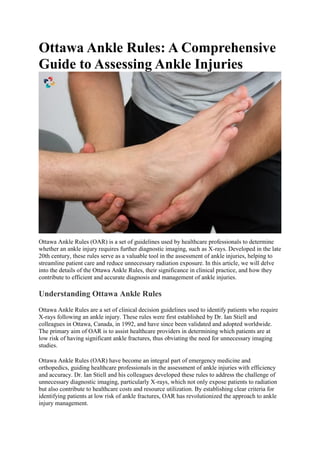 Ottawa Ankle Rules: A Comprehensive Guide | The Lifesciences Magazine | PDF
