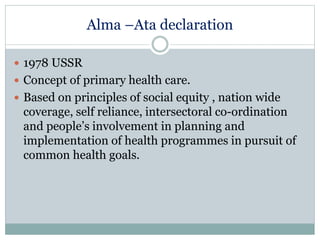 Ottawa charter and jakarta declaration | PPTX