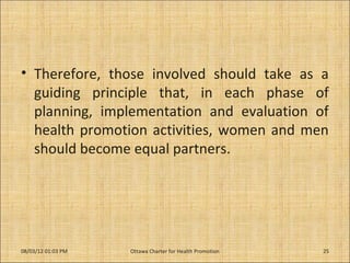 Ottawa charter for health promotion | PPT