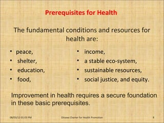 Ottawa charter for health promotion | PPT