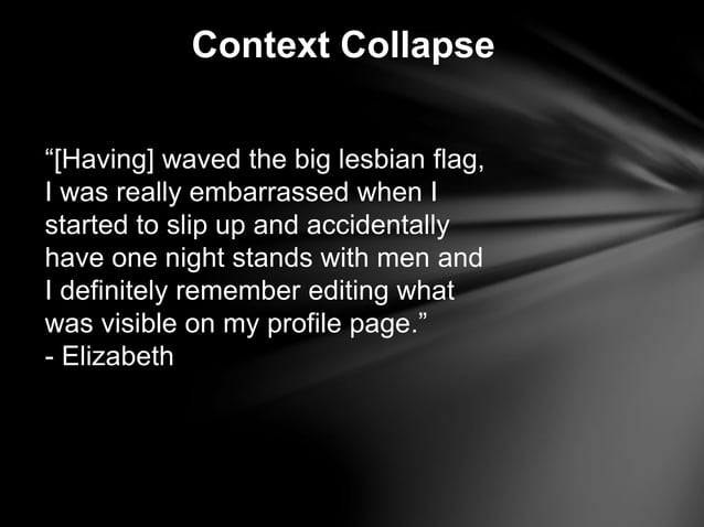 Context Collapse on Social Networking Sites | PPTX