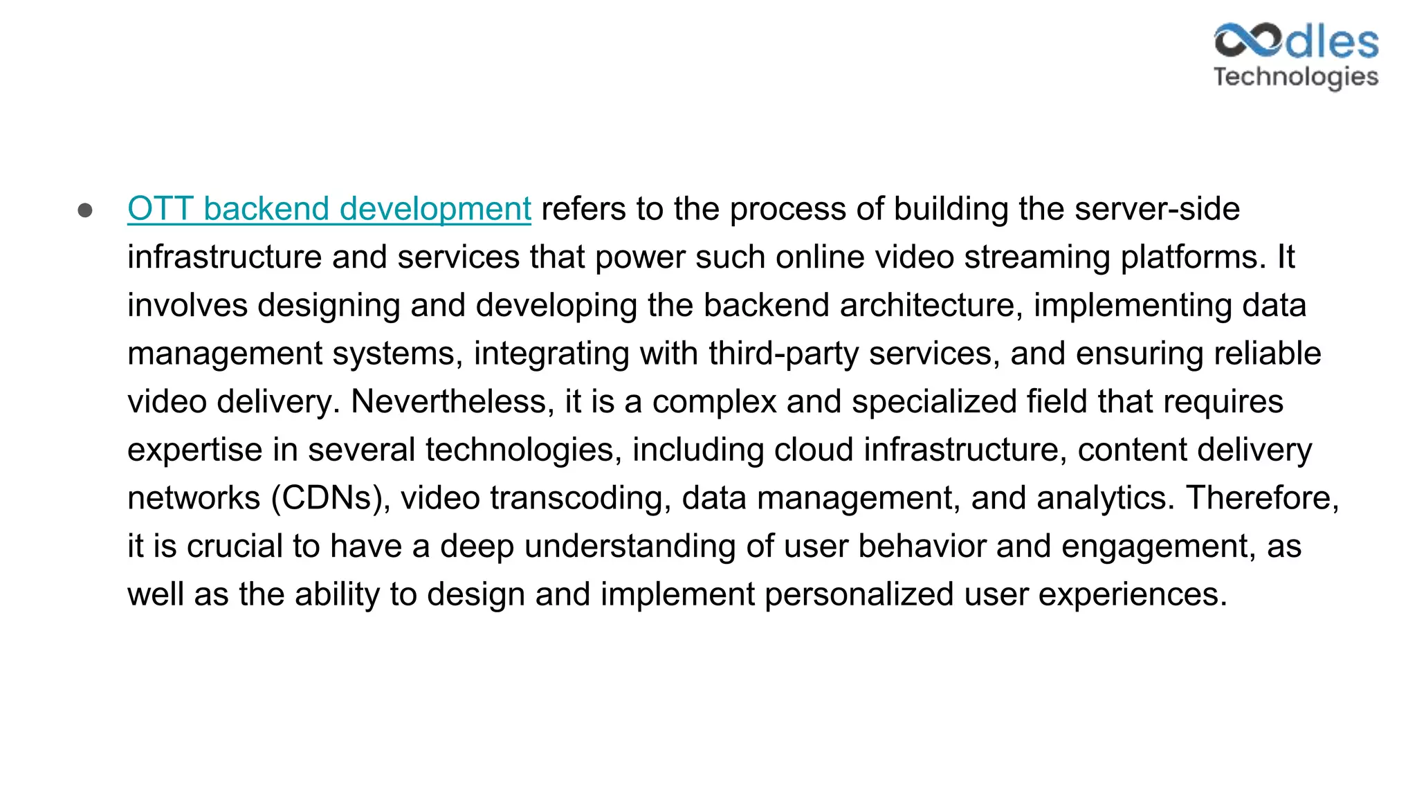 OTT backend development | PPTX