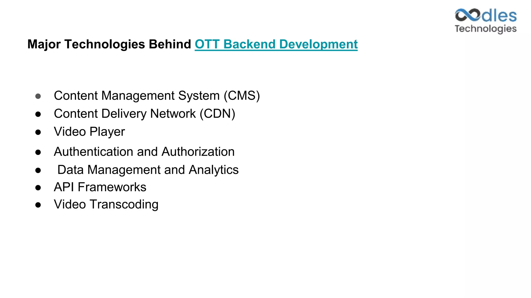 OTT backend development | PPTX