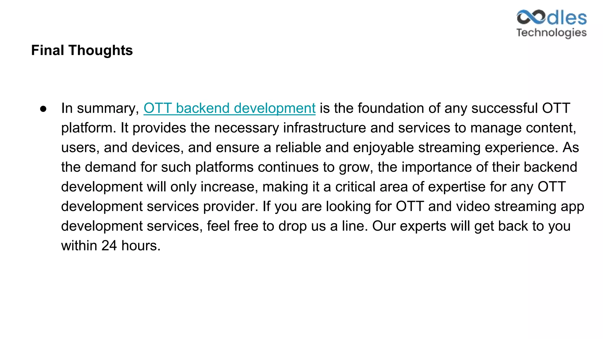OTT backend development | PPTX