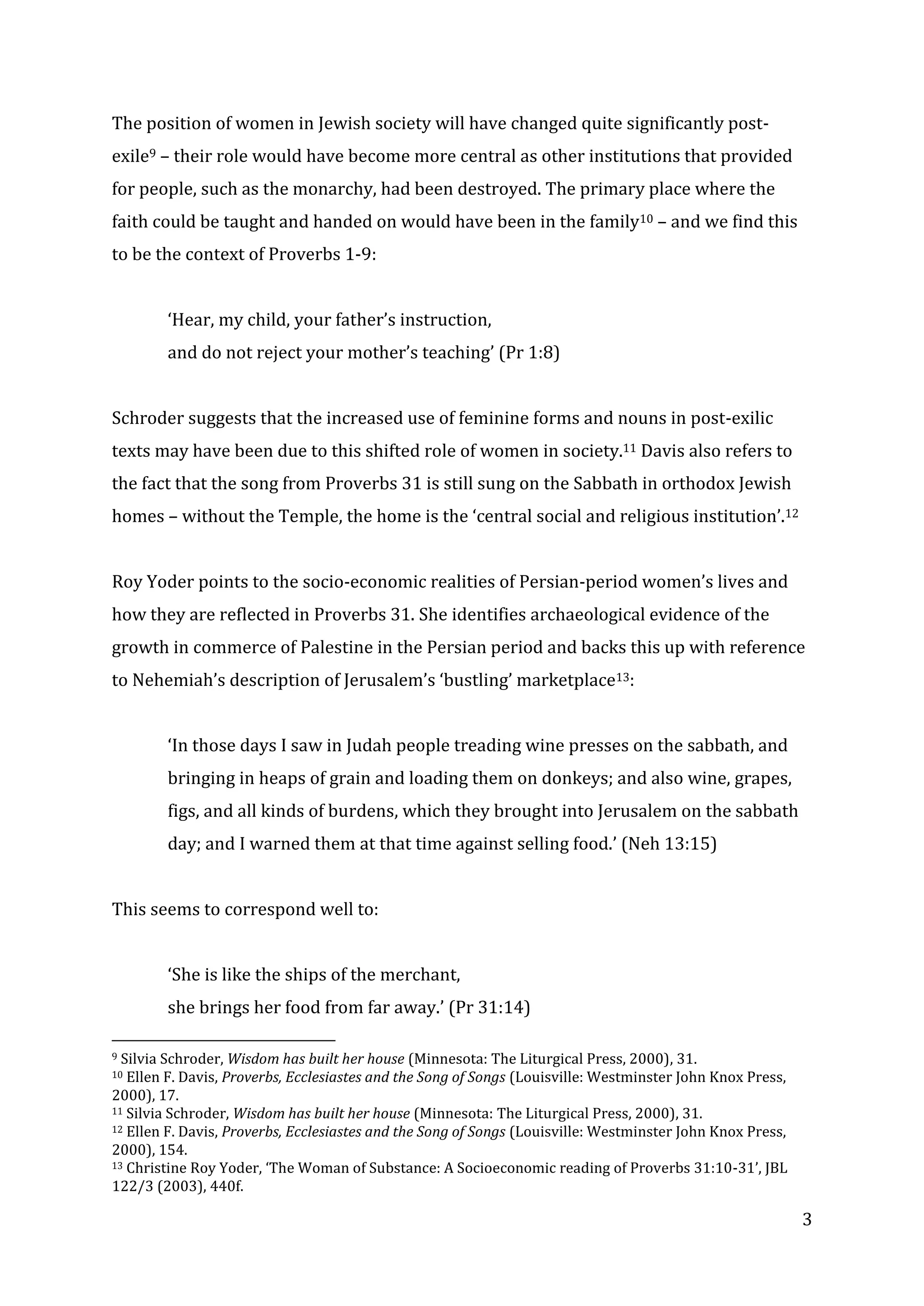 Why is wisdom personified as a woman in the Old Testament book of ...