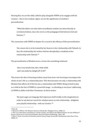 Why is wisdom personified as a woman in the Old Testament book of ...
