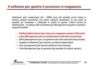 SIMCO: Ottimizzare il Picking - seconda parte | PDF