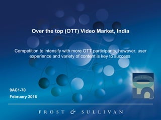 Over the top (OTT) video market - INDIA | PDF | Internet | Computing