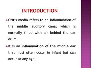 Ottis media n.pptx otitis media infection | PPTX
