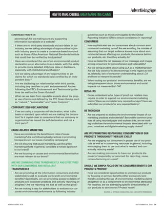 Ottman Check List For Credible Green Marketing Claims | PDF
