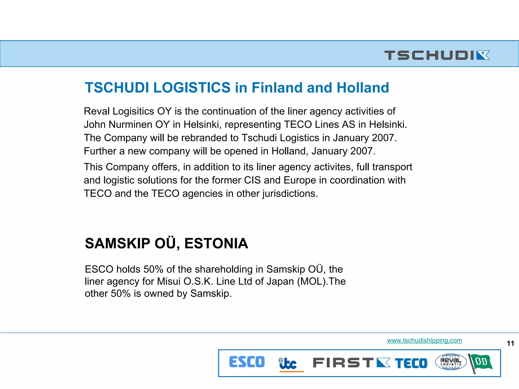 Tschudi Group Presentation | PPT