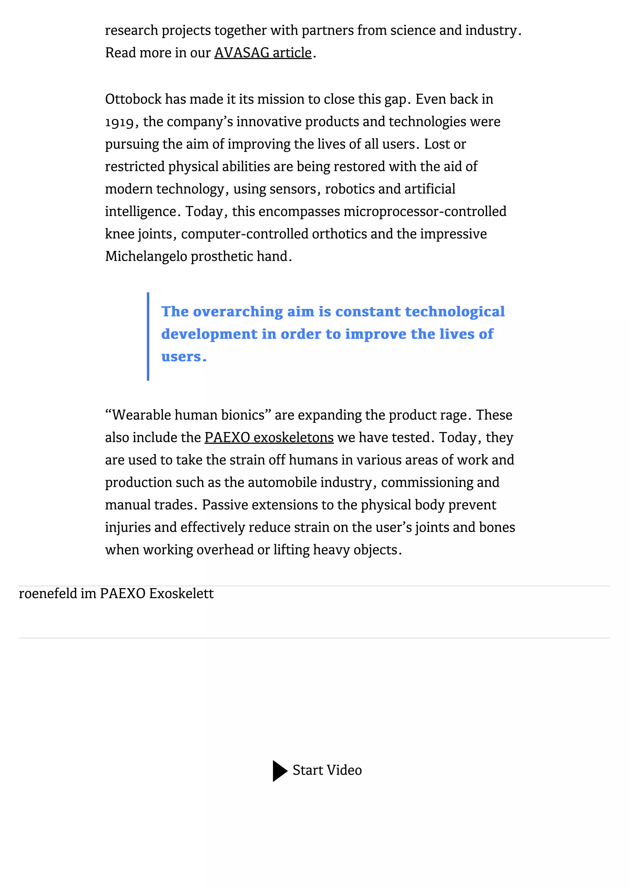 Ottobock - Futuring Human Mobility - Ergosign Insights - Part1 | PDF