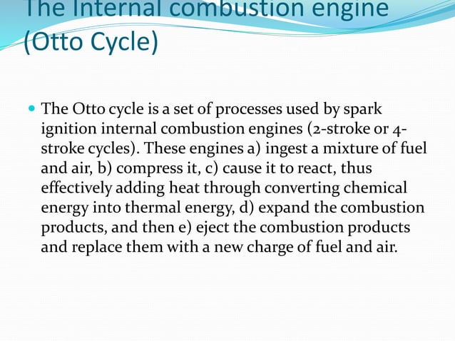 Otto cycle and diesel cycle | PPTX