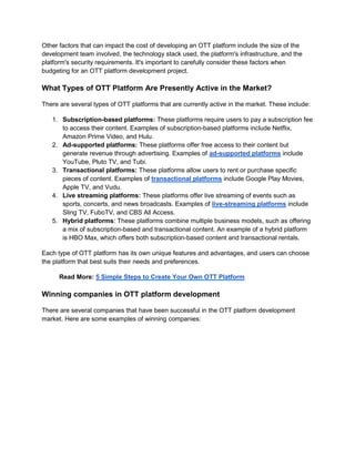 OTT Platform Development Cost And Features In India.docx