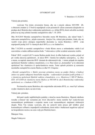 Otvorený list Ďurkovskému | DOC