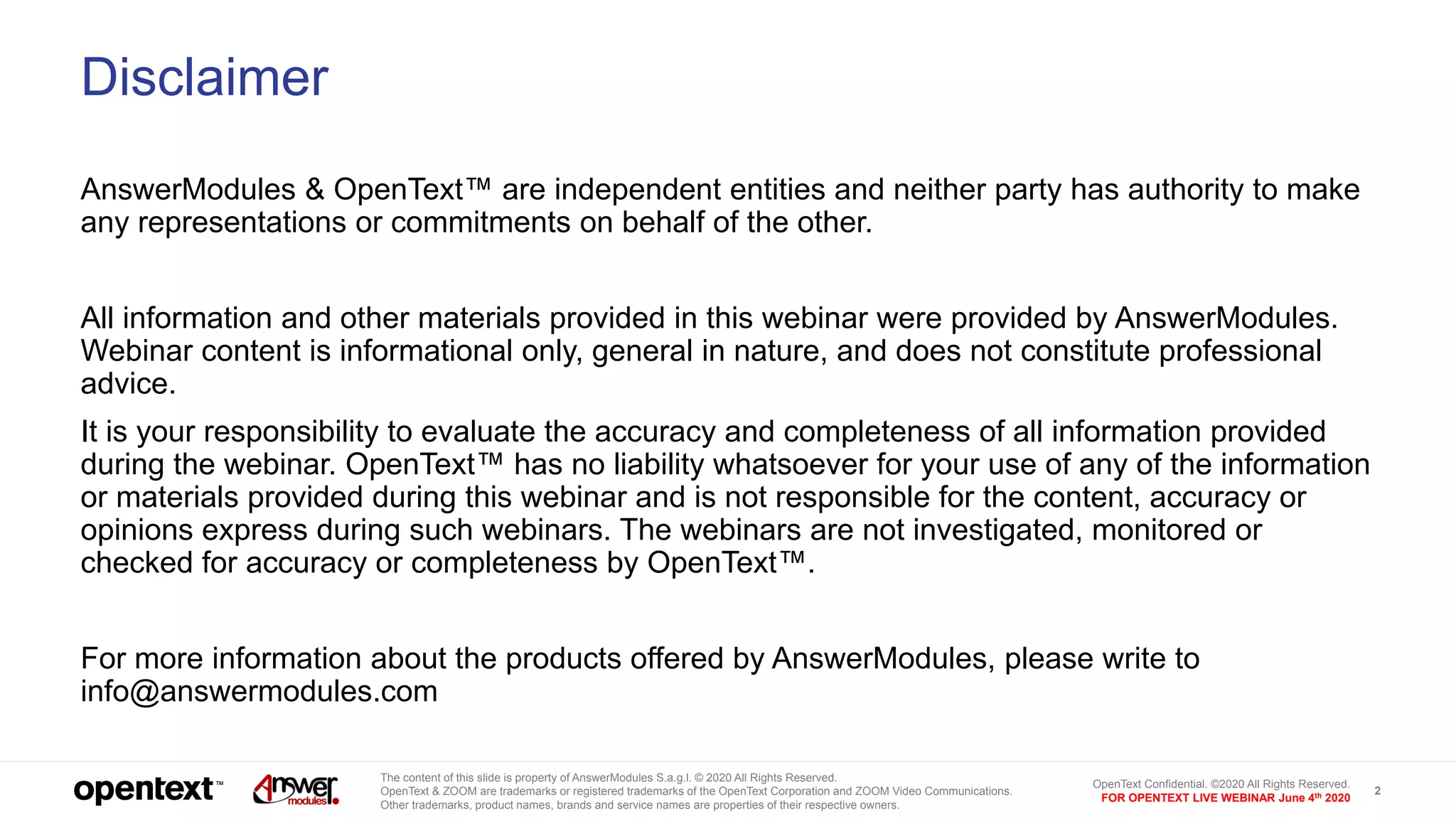 Opentext Webinar Smart View Custom Menus And More Ppt