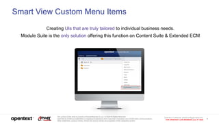 OpenText Webinar - Smart View Custom Menus & more | PPTX | Web Conferencing | Computer Software ...