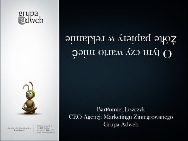 O tym czy warto mieć żółte papiery w reklamie | PPT