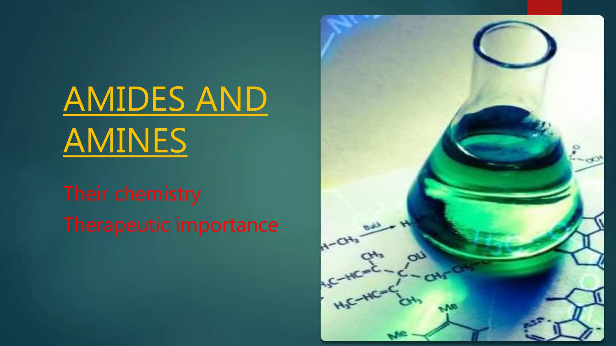 Amides and amines presentation. | PPTX