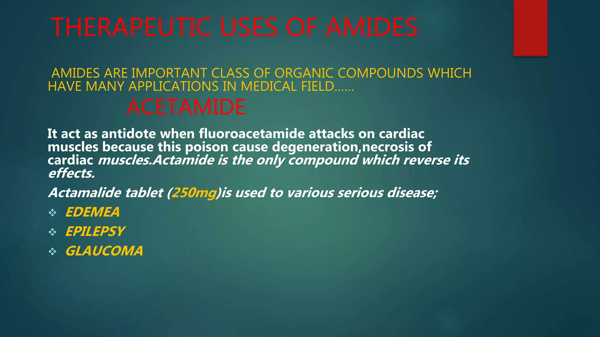 Amides and amines presentation. | PPTX