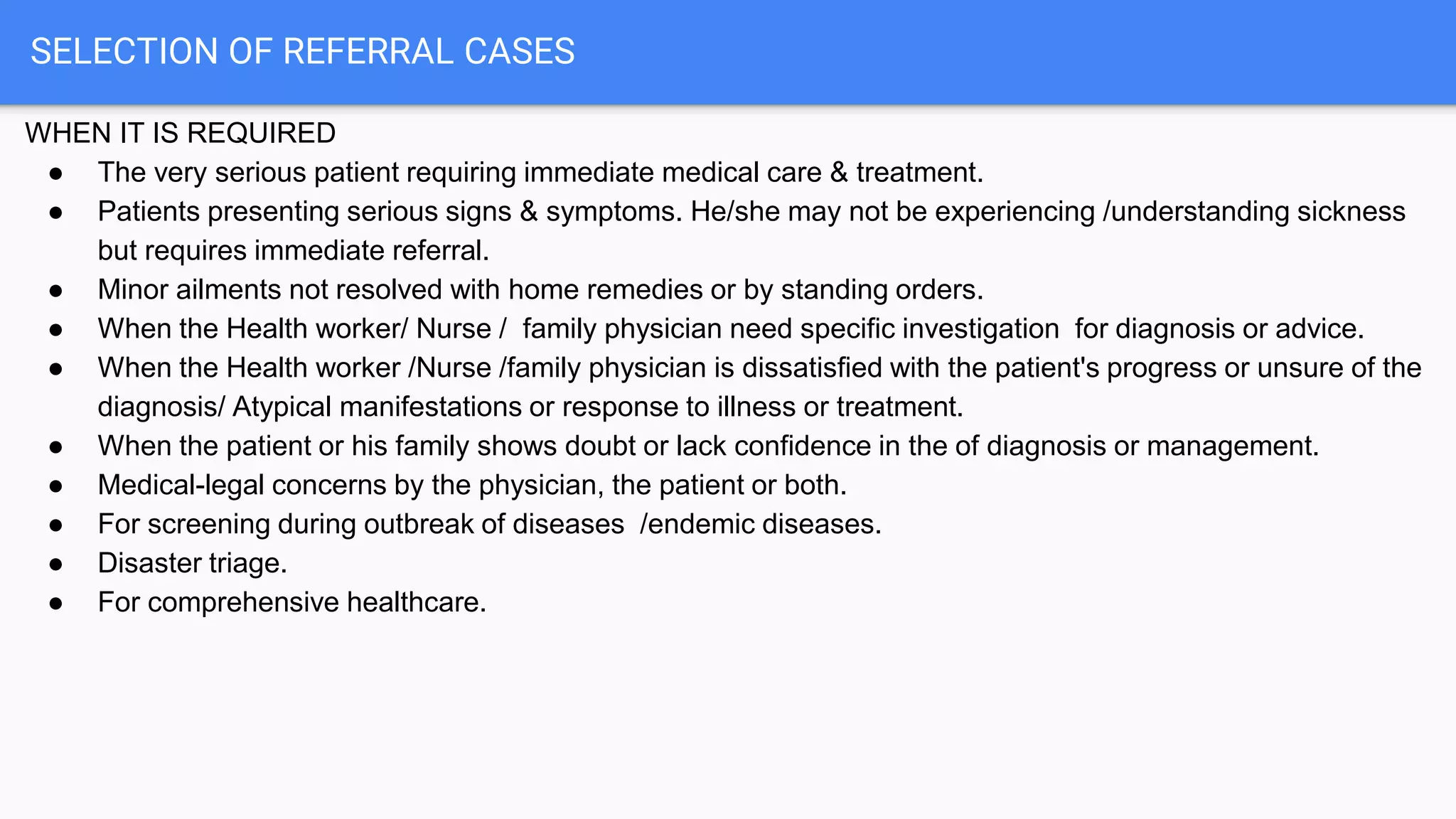 Community Health Nursing- referral-system | PPTX