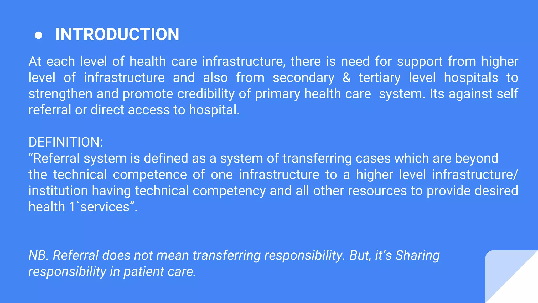 Community Health Nursing- referral-system | PPTX