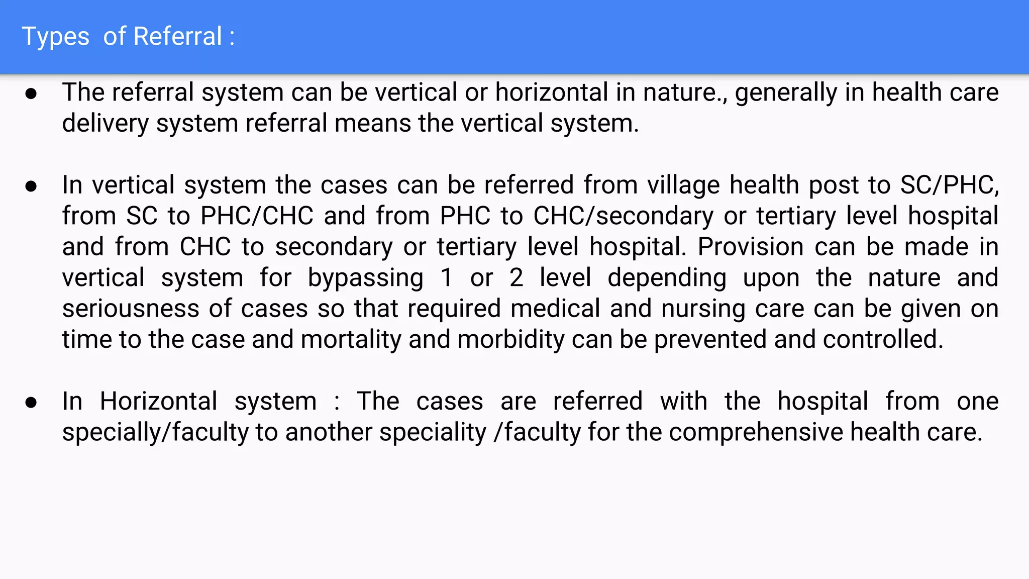 Community Health Nursing- referral-system | PPTX