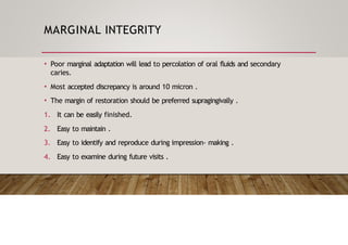 Principle of tooth preparation prosthodontics | PPTX