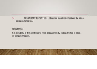 Principle of tooth preparation prosthodontics | PPTX