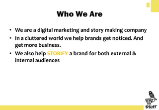 Credentials Deck - Brand Storytelling | PPT