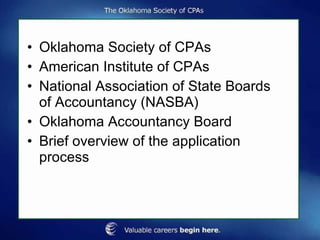 OSCPA, AICPA, NASBA and the OAB: What You Need To Know | PPT