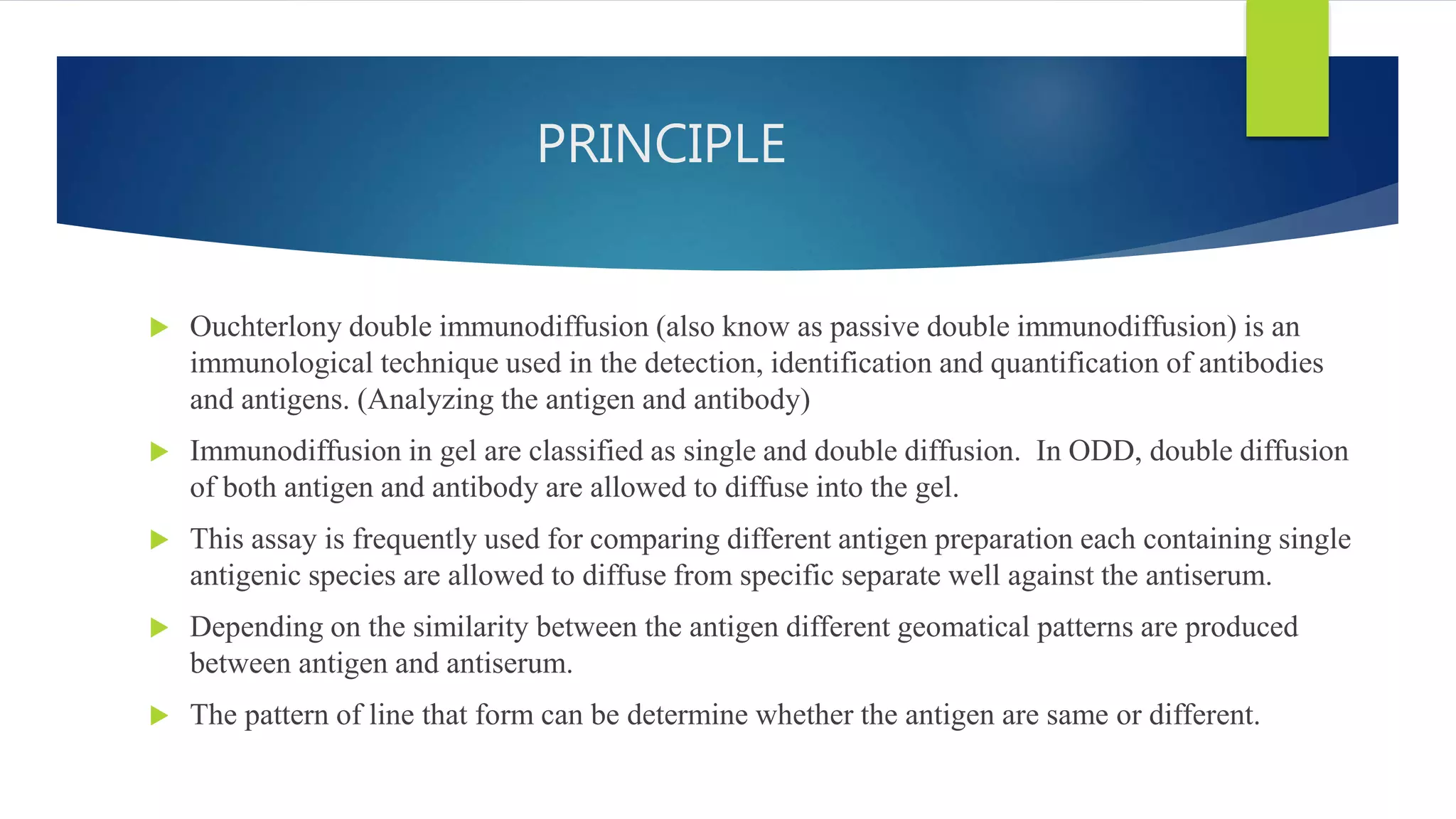 Ouchterlony double diffusion | PPTX