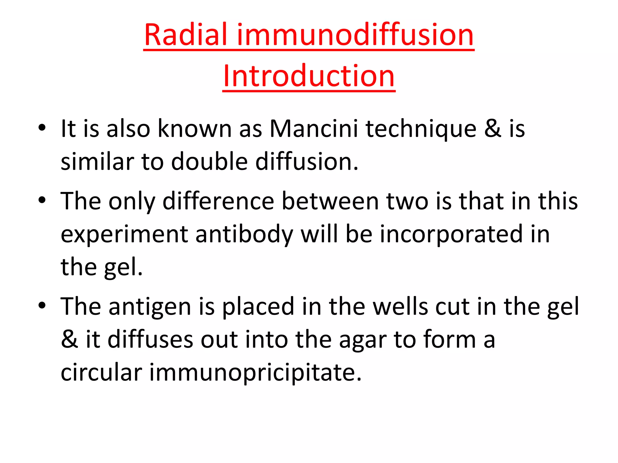 Ouchterlony double diffusion and Radial immunodifusion | PPTX