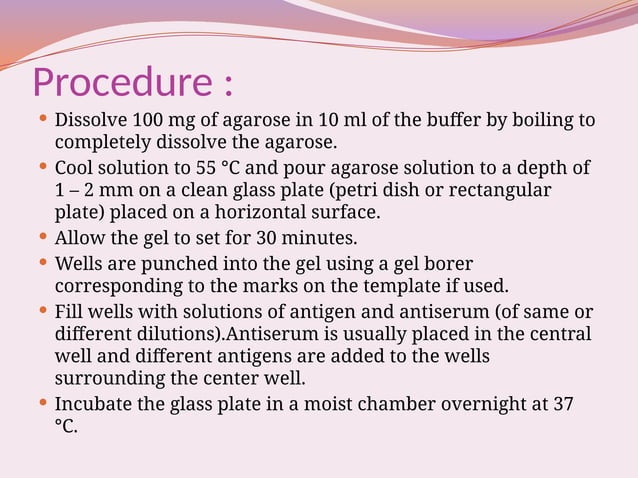 OUCHTERLONY DOUBLE IMMUNODIFFUSION TECHNIQUE.pptx | Infectious Diseases ...
