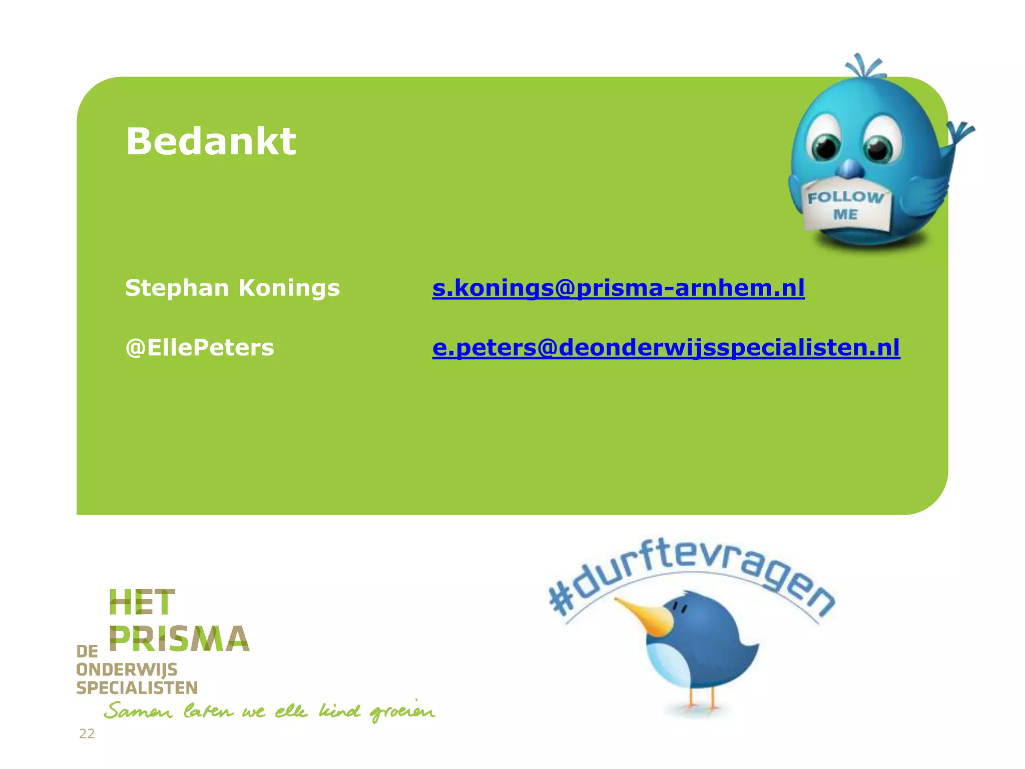 Ouderavond het Prisma | PPTX