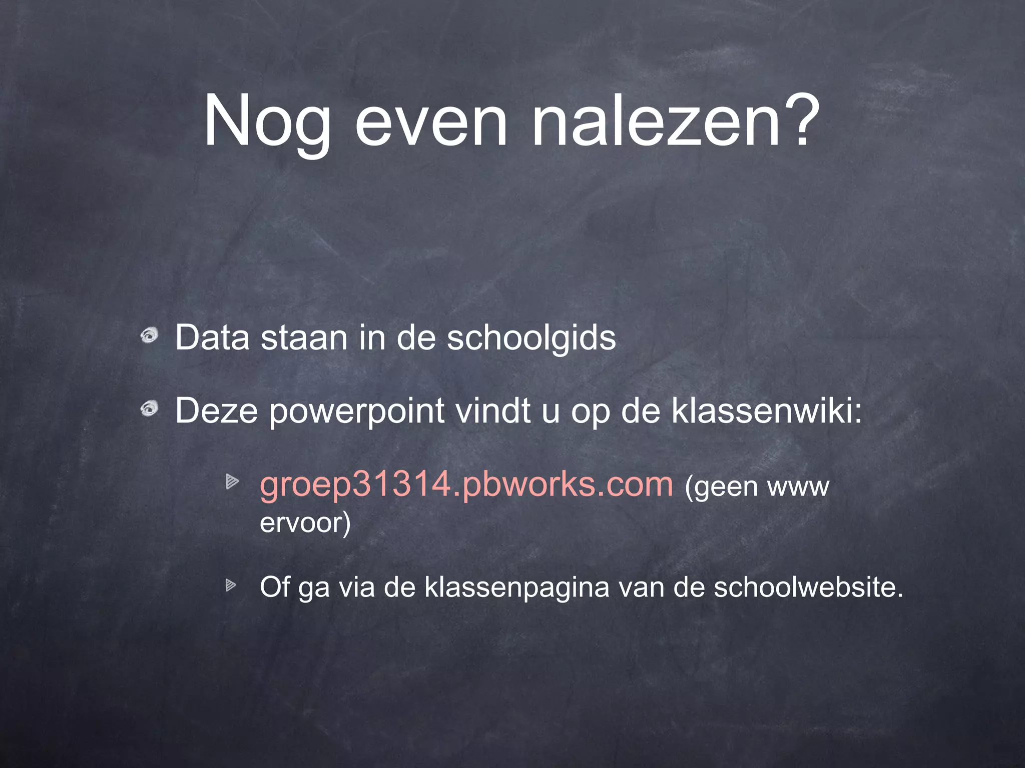 Ouderinformatieavond groep 3 | PPT