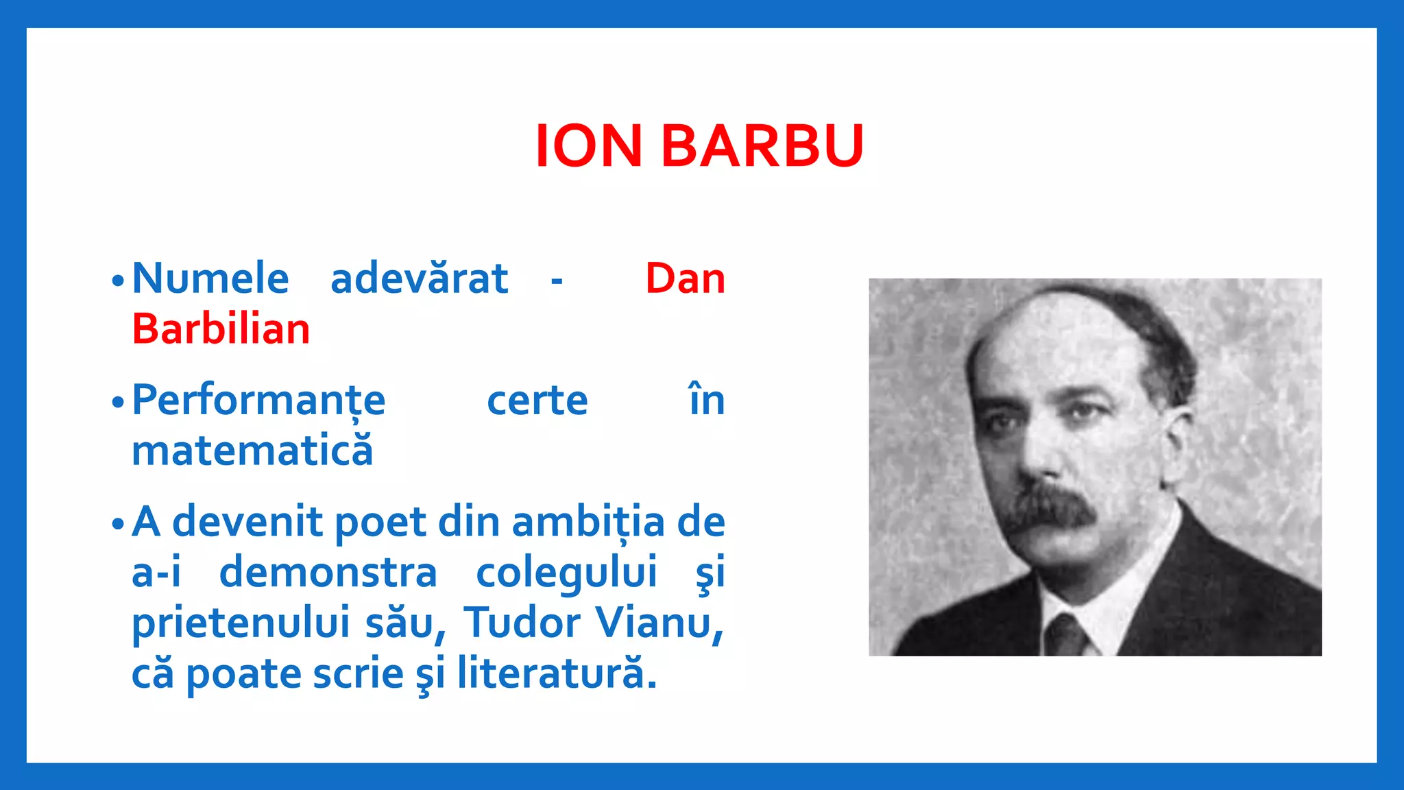 ”Oul dogmatic” de Ion Barbu | PPTX
