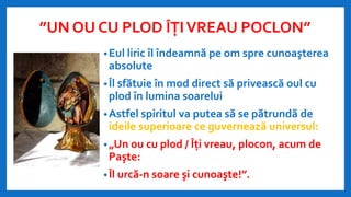 ”Oul dogmatic” de Ion Barbu | PPTX